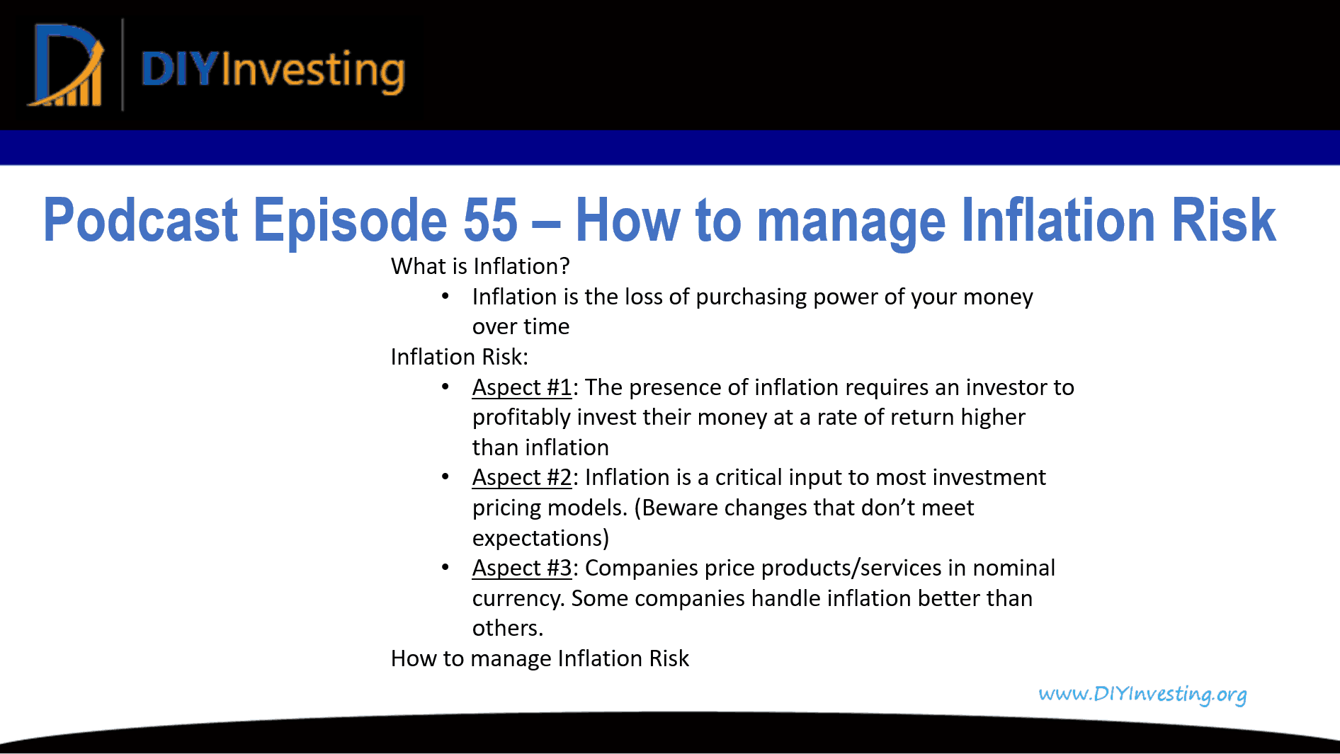 55 - How to manage Inflation Risk (Loss of Purchasing Power) - DIY ...