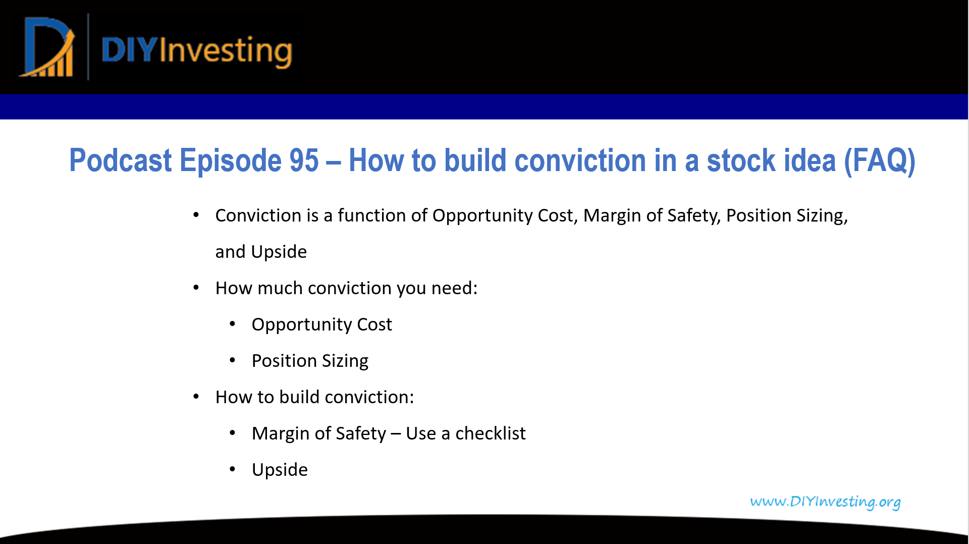 95 - How to build conviction in a stock idea (FAQ) - DIY Investing