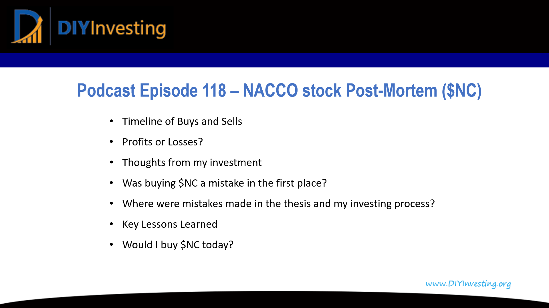 118 - NACCO Stock Post-Mortem $NC - DIY Investing